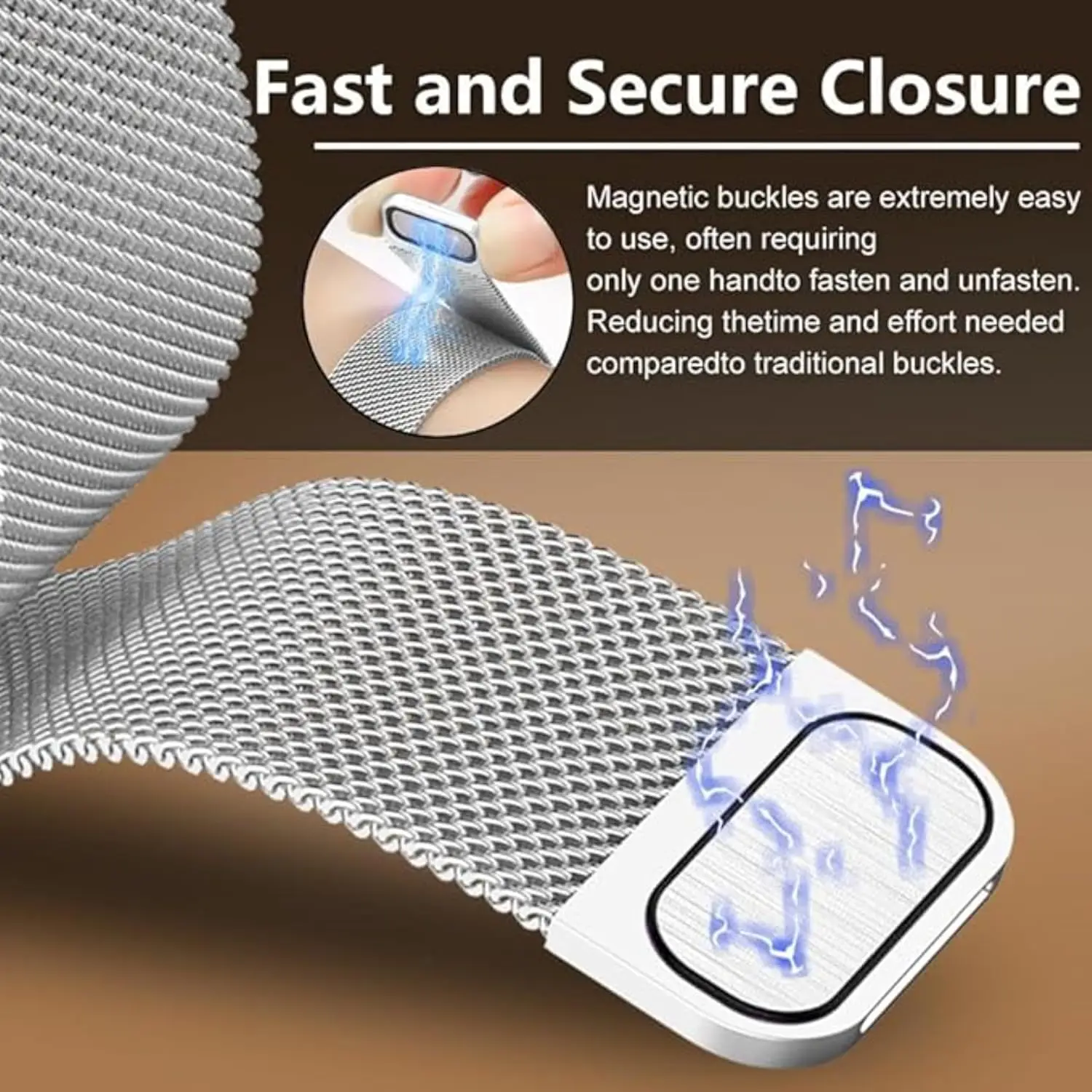 Milanese Loop Band with Magnetic Clasp for Apple Watch