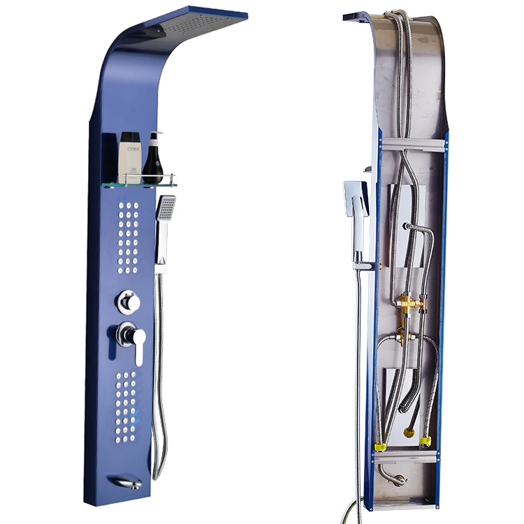 304 Stainless Steel Shower Control Panel Top Rain Panels Shower Massage ...