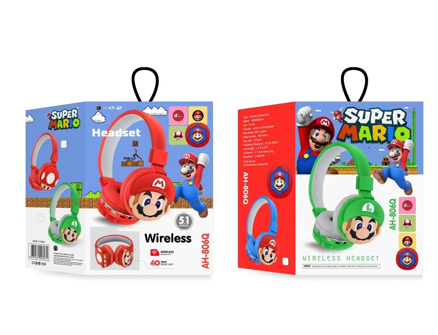 Shuoyin Casque Auriculares Audifonos Mario Bros Bross Audifonos Mario ...