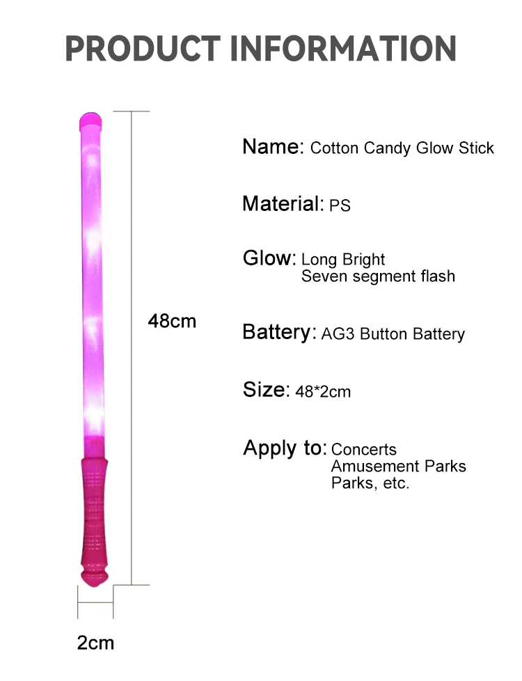 2023 Magic Rainbow Colorful Rgb Cheering Up Led Light Glowing Stick For ...