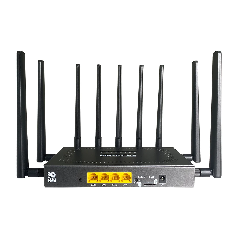 Industrial Openwrt 5g Router Multi-sim Card Slot 5g Cpe Router Dual Band Wifi6 Router Support ...