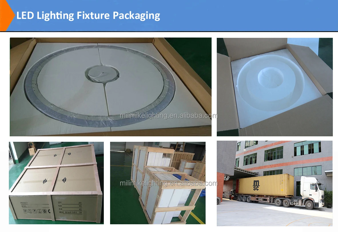 Luxury Kitchen Island Wood Circular Pendant Lights 45cm