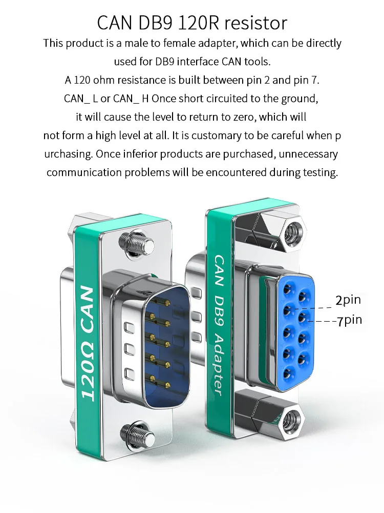 Db9 Type Male To Female Can Network Terminal Resistance Compatible With ...