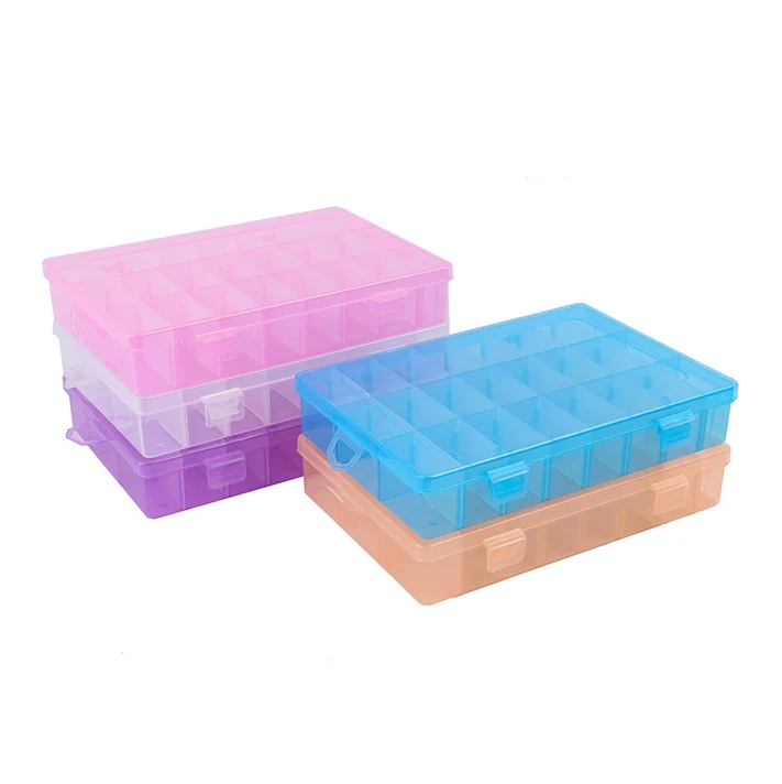 24 Detachable Adjustable Clear Plastic Divided Storage Box| Alibaba.com