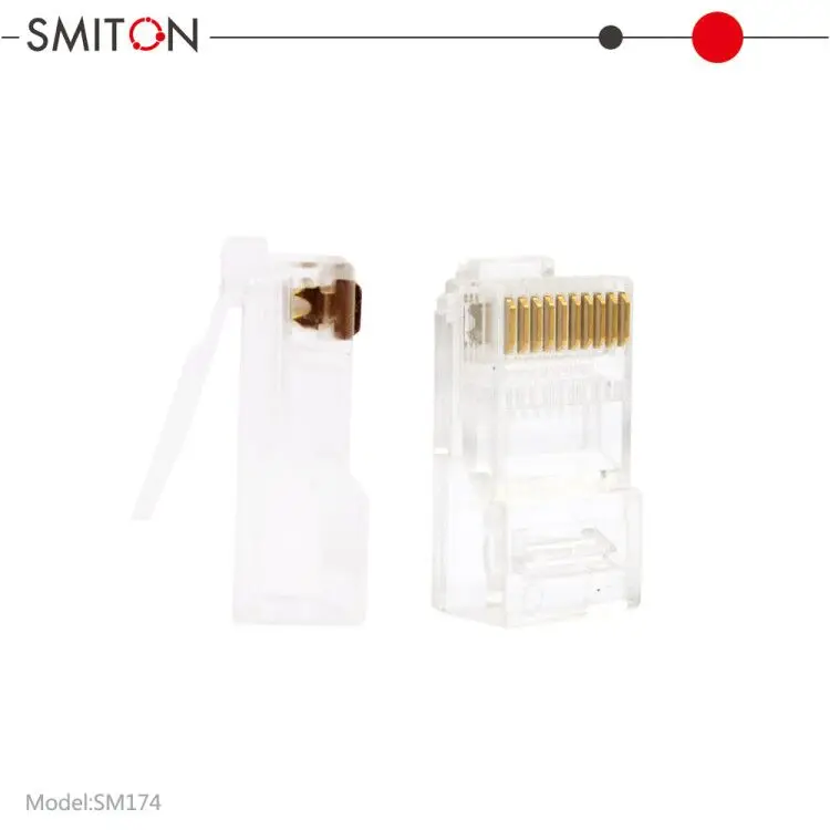 Utp Rj45 Modular Plug 10p10c 10pin Gold-plated Transparent Male ...