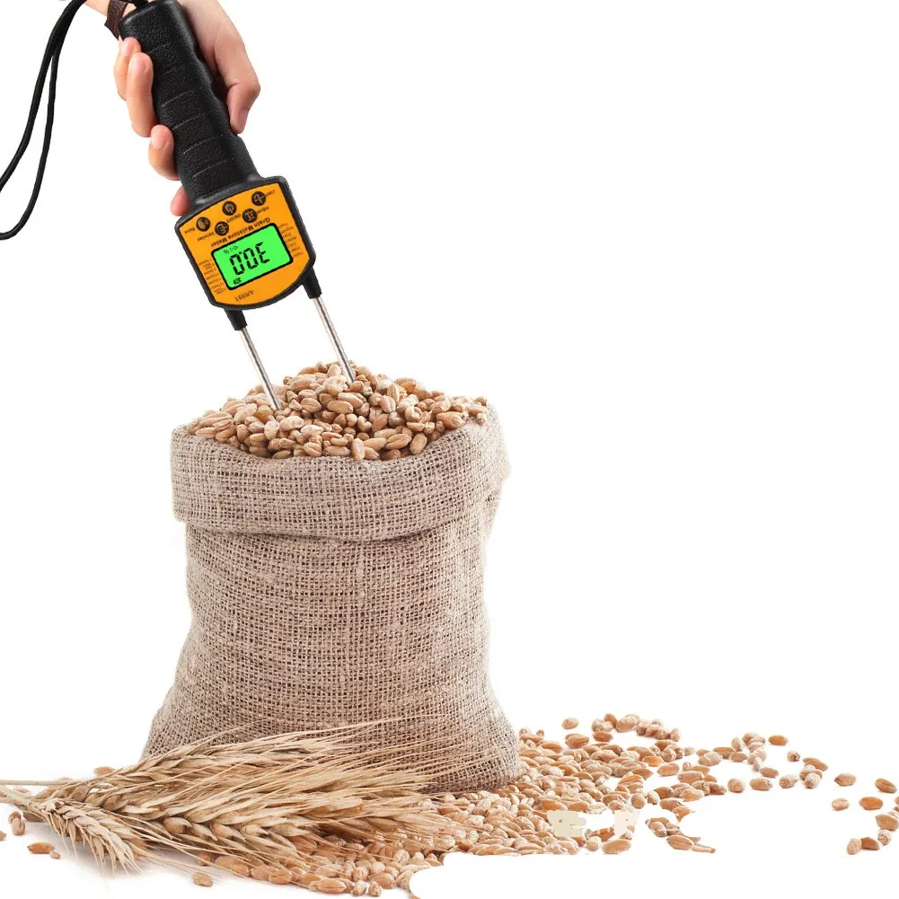 Digital Grain Moisture Meter Hygrometer Use for Corn Wheat Rice Bean ...
