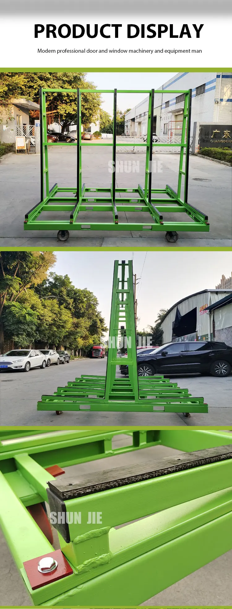 Wholesale Heavy Duty Glass Moving Cart - Two-Sided Glass Transport Rack ...