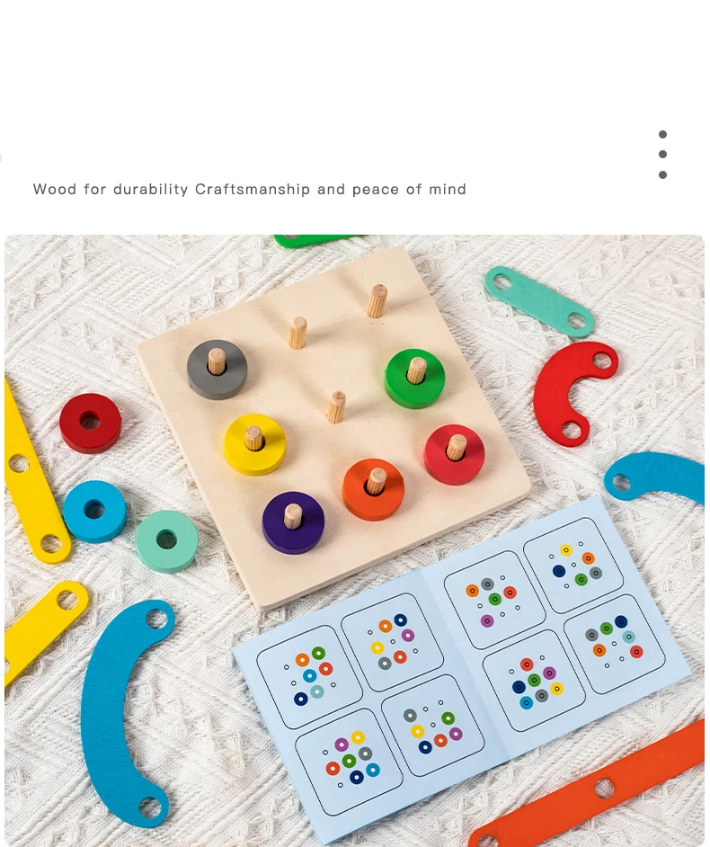 Wooden Color Matching Pairings - Educational Stacking Blocks