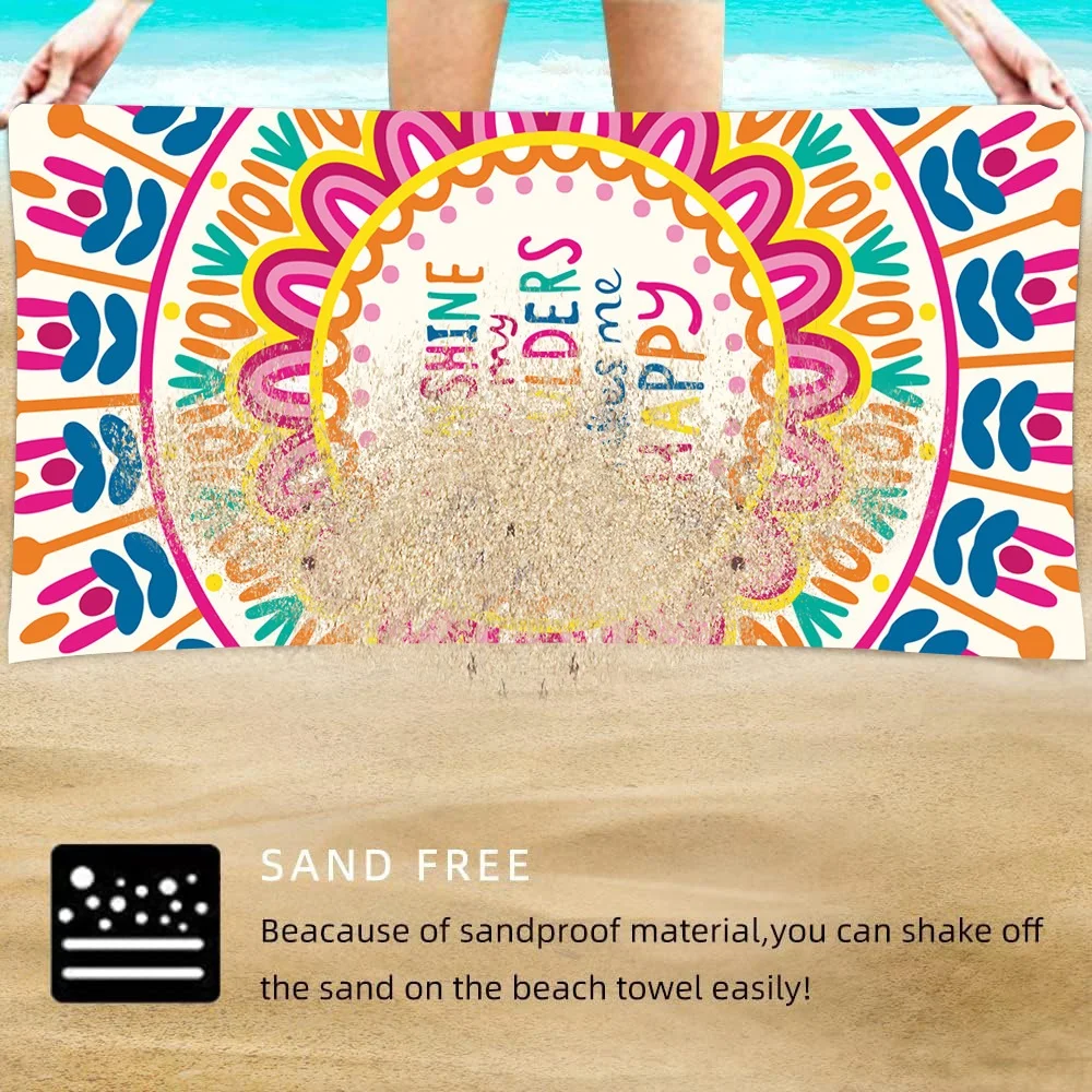 Premium 100% Cotton Velvet Soft Summer Beach Towel Custom Design ...