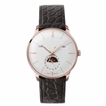 Genuine Leather De Longe Quartz Stainless Steel Back Watches Men - Buy ...