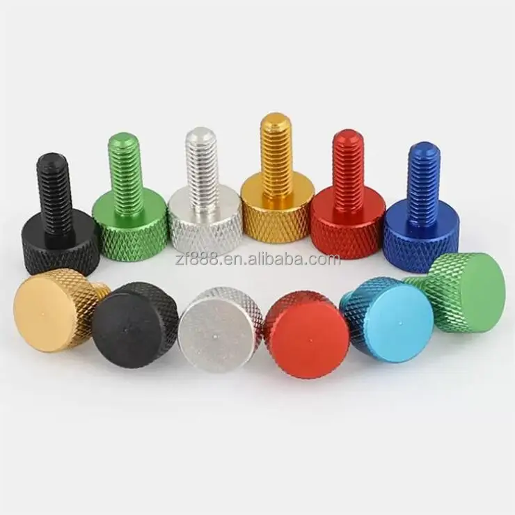 M3 M4 M5 M6 Knurled Anodized Aluminum Thumb Screw - Zfhong