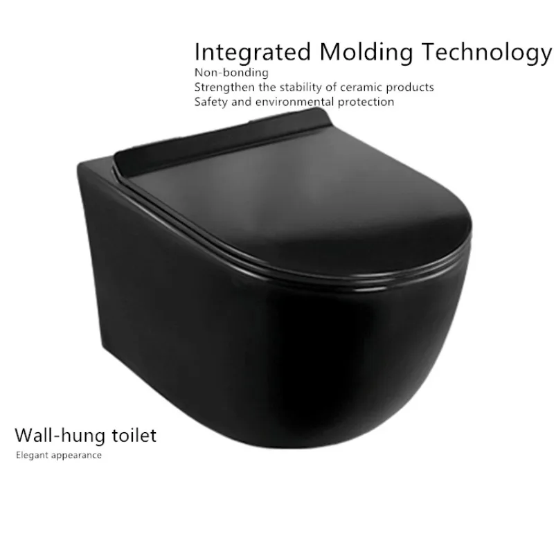 Ceramic Sanitary Black Wc Toilets Closet Bathroom Bowl Hung Toilet Ware ...