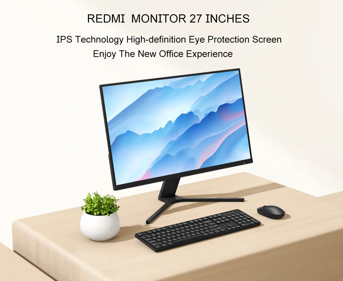 Xiaomi Mi Desktop Monitor 27 Inch 1080p 60hz Low Blue Light Slim Eye ...
