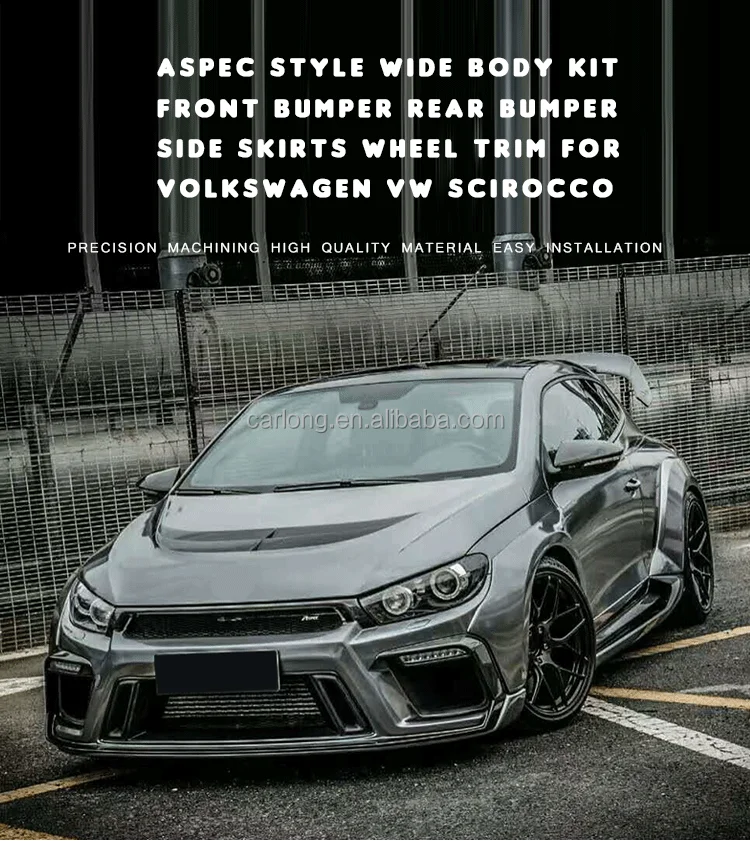 Aspec Style Wide Body Kit for VW Scirocco - Front and Rear Bumpers ...