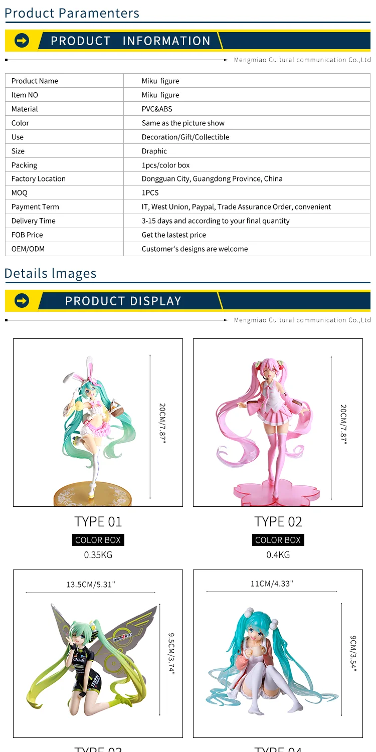 Anime Sune Mi-ku Figure Miku Virtual Singer Onion Standing Dolls Pvc ...