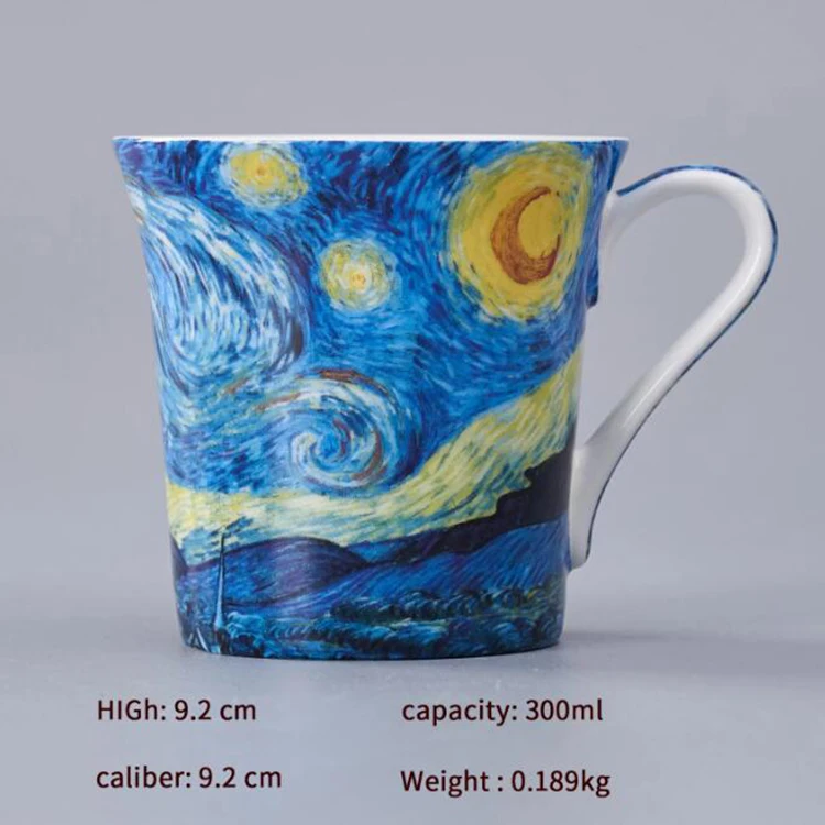 Vintage Fancy Painting Impressionism air Ceramic Coffee Cups Porcelain ...