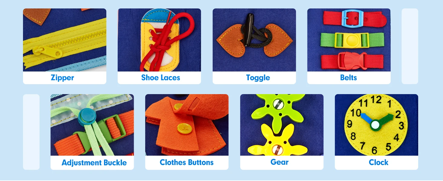 Custom Felt Busy Board Montessori Sensory Learning Toys Basic Skills ...