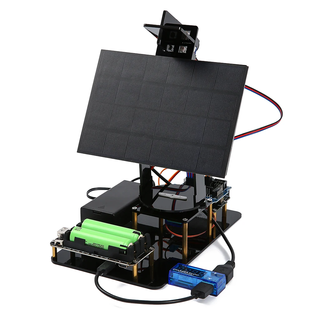 ACEBOTT Solar Tracking Kit Dual Axis DIY Educational Toy Solar Tracker System for Arduino ...