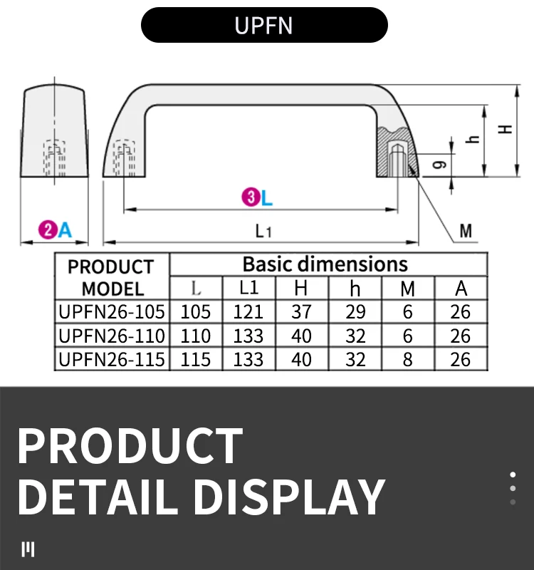 U-shaped Square Industrial Plastic Nylon Black And White Multi-color ...