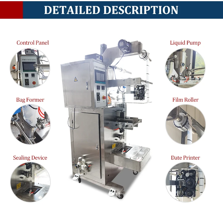 Fully Automatic Packaging Juice Milk Sachet Small Liquid Milk Jelly ...