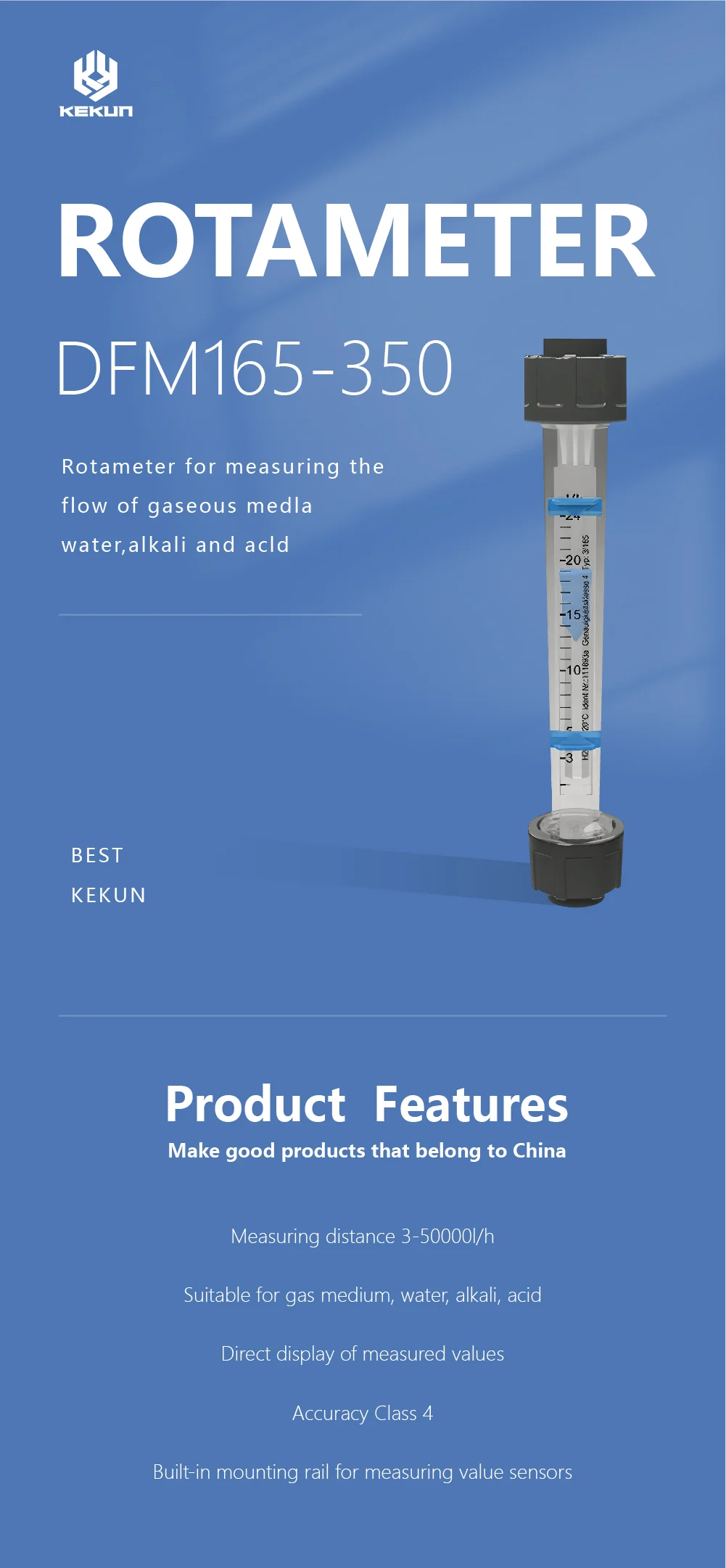 Lzs-15 Pvc Plastic Tube Rotor Float Flowmeter Oem Customizable Liquid ...