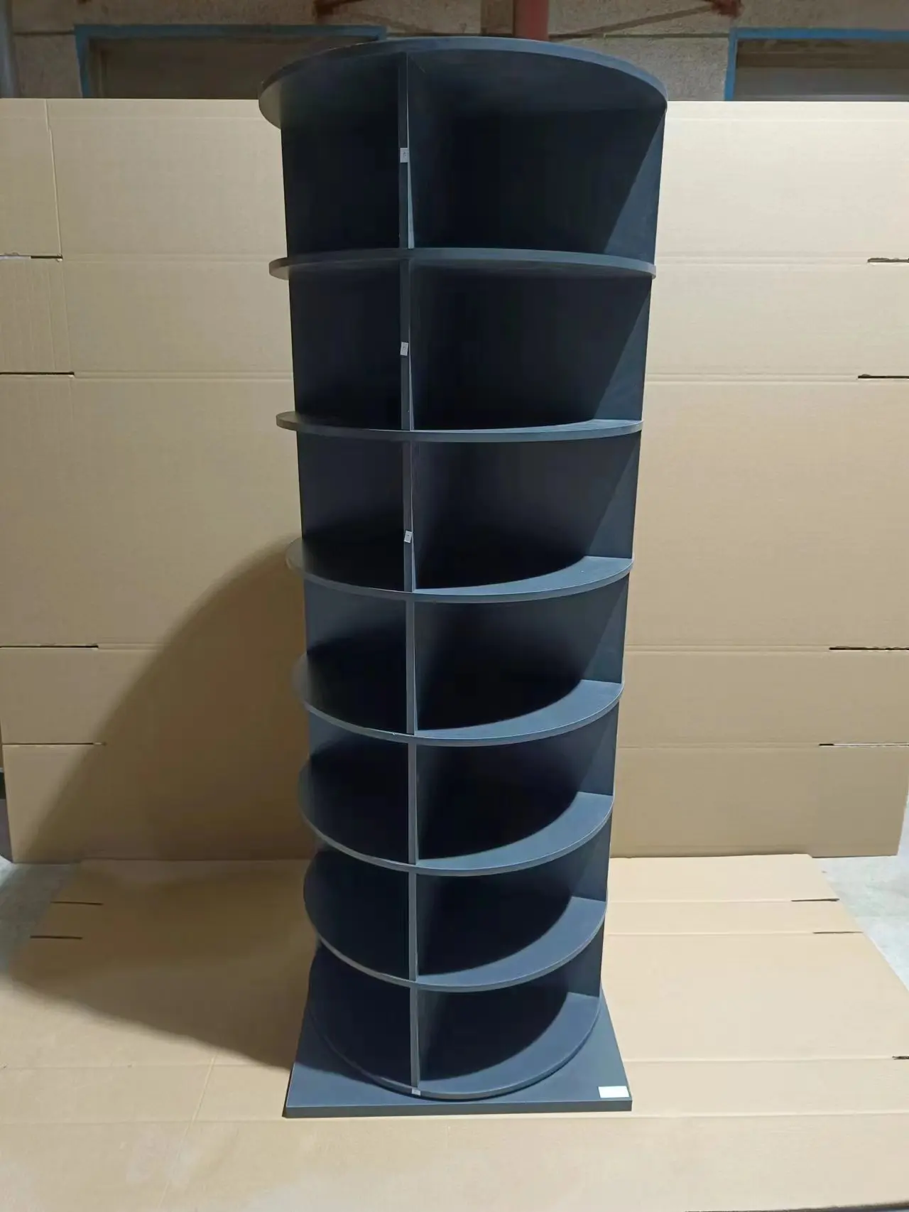 Customized Colors And Floors Shoe Display Rack 360 Rotating Shoe Rack ...