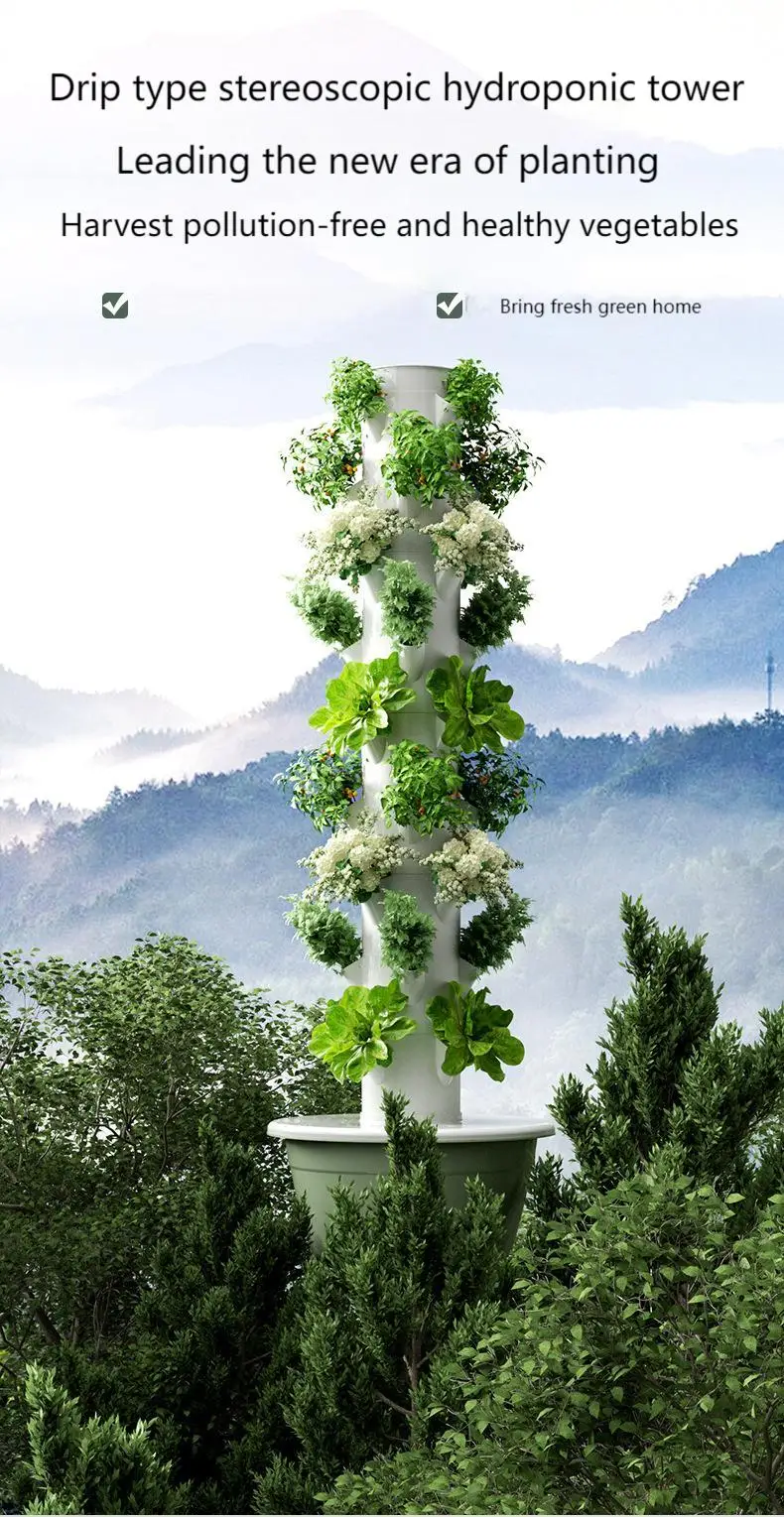 Home & Garden Hydroponic Vertical Tower System - 5/7/9 Layers, OEM