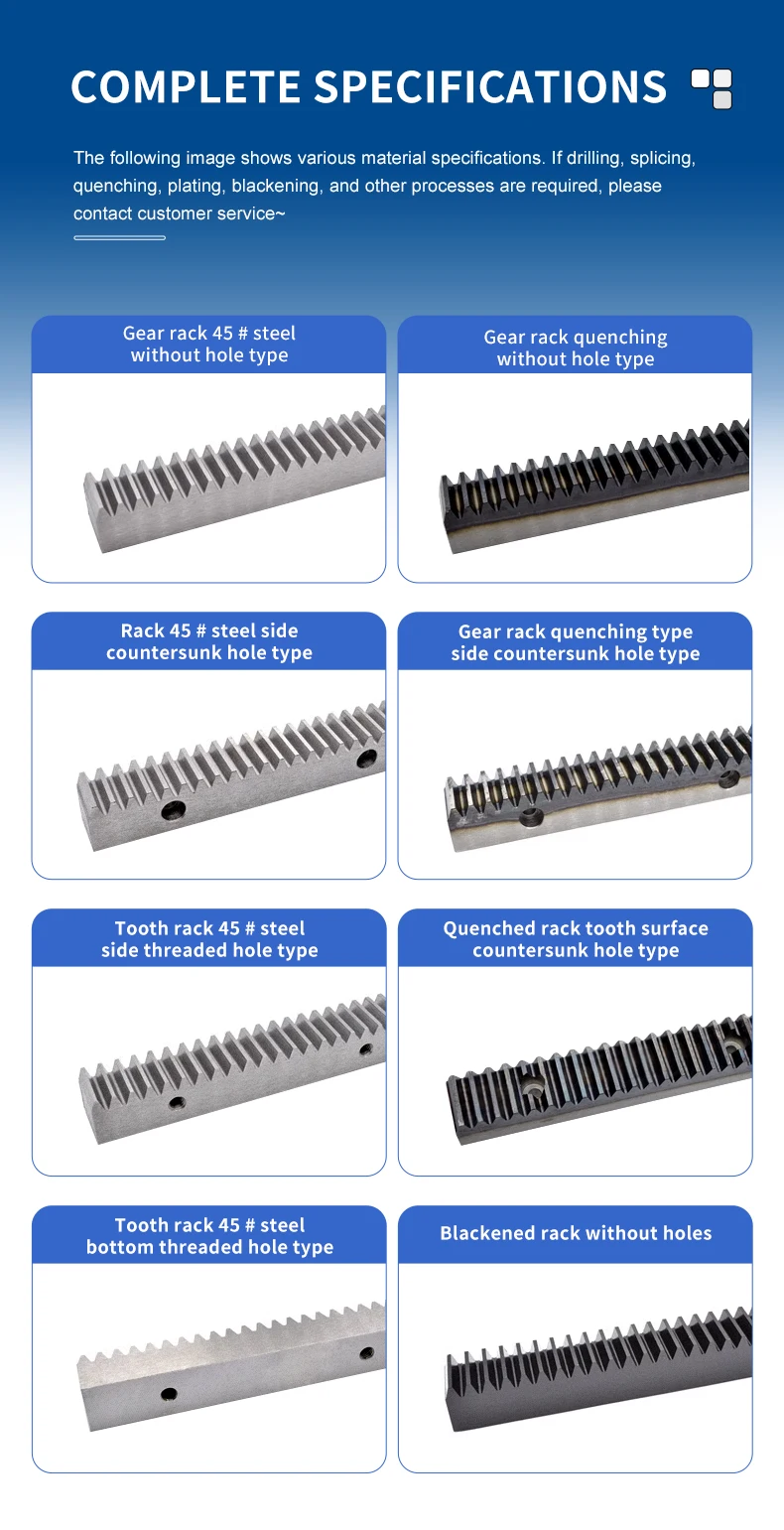 Industrial Rack Guide Rail Rack Guide Pressure Angle 20 Degrees 45 ...