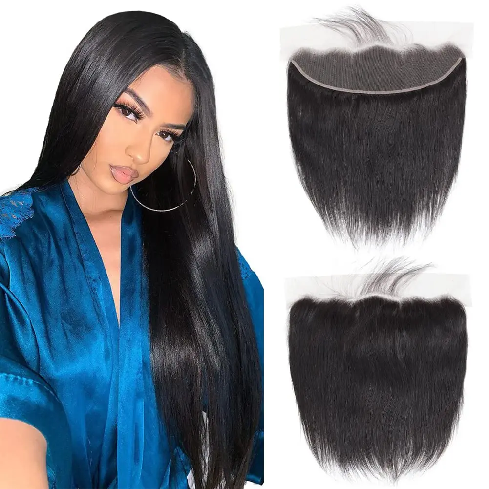 Free Part Transparent Lace Frontal Brazilian Straight 13x4 Lace Frontal ...