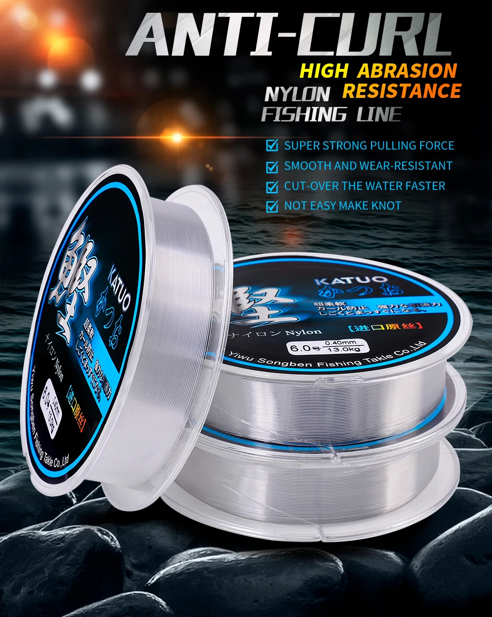 PROBEROS Nylon Fishing Line - Super Strength & Durability