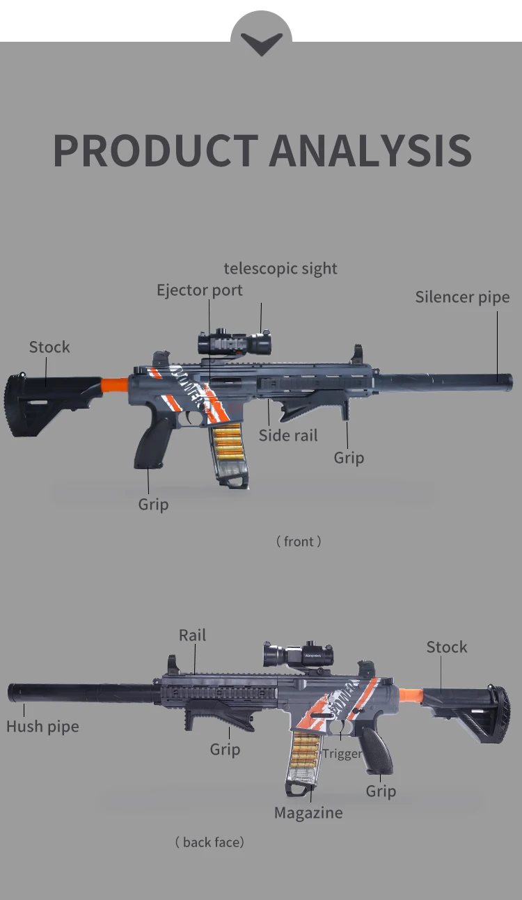 Factory Customization M416 Plastic Shooting Shell Ejecting Airsoft Gun ...