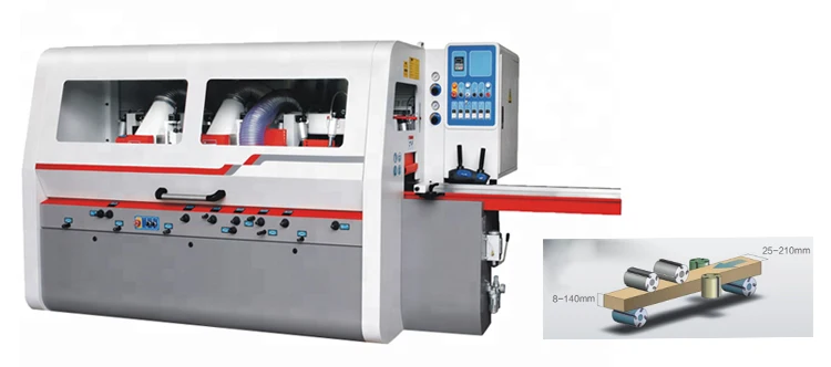 Heavy Duty Industrial Windows Door Floor Wood Molding Machine Four Side ...