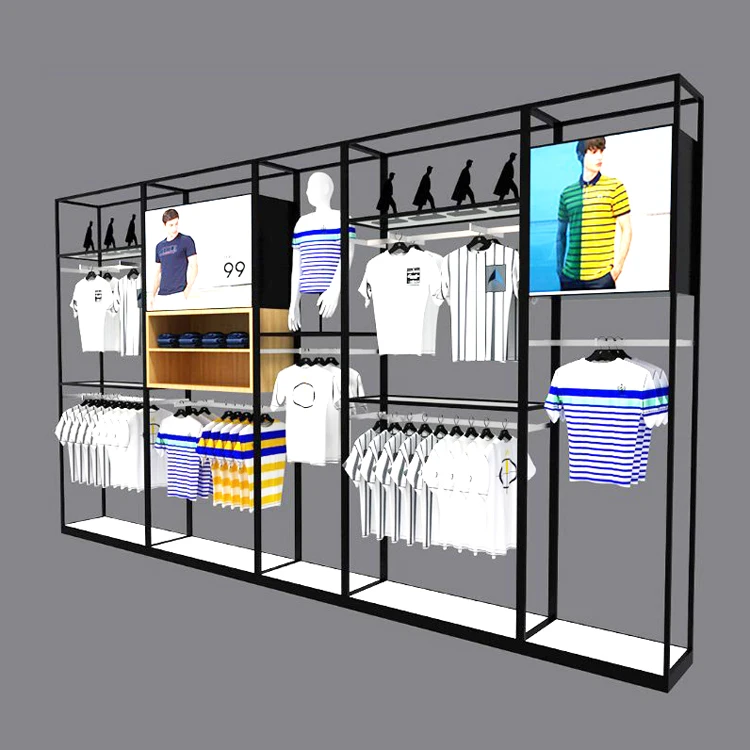 Custom Modern Wall Stand Modular Boutique Clothing Display, 58% OFF