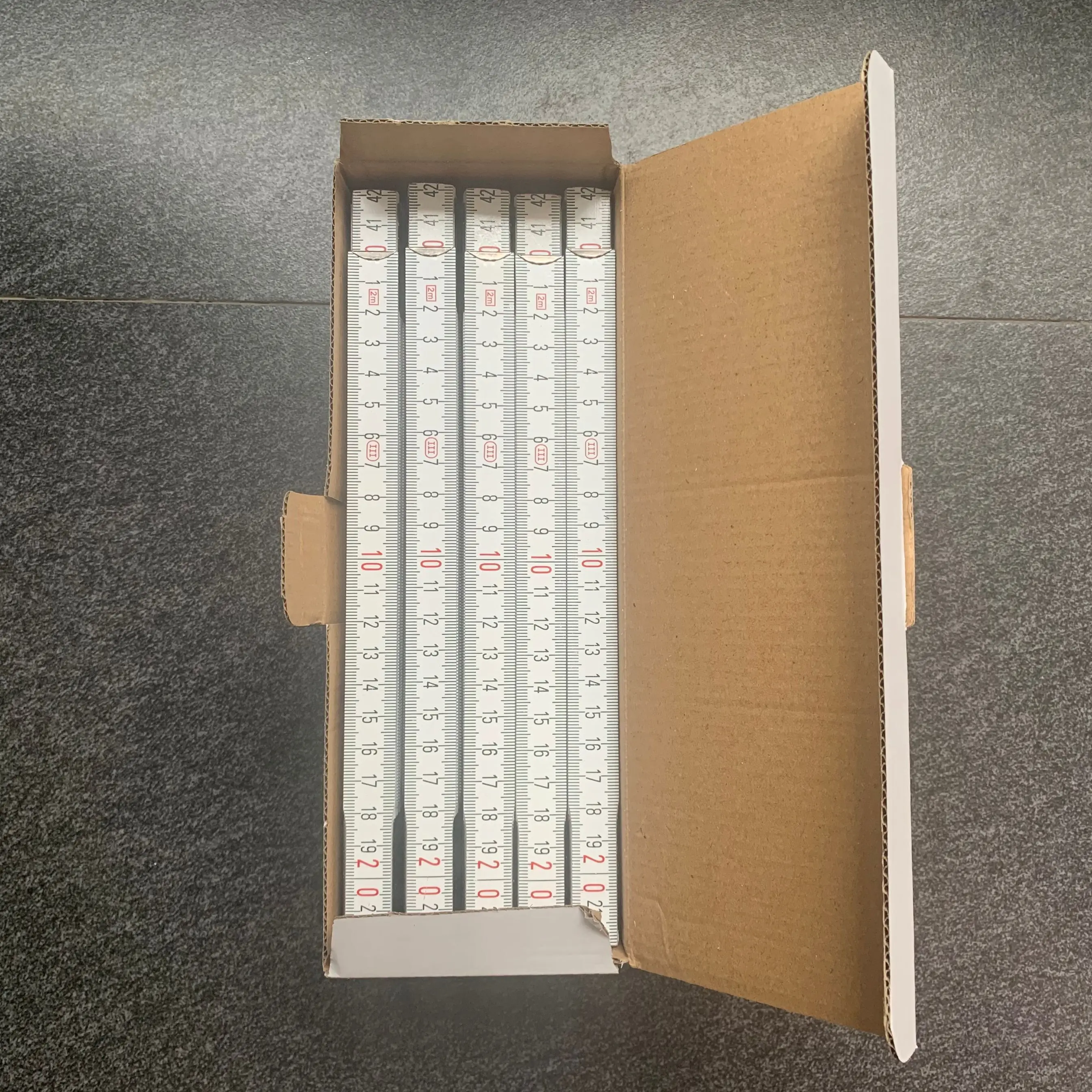 White Gua Metric Folding Wooden Ruler 2 Meters Measuring Tools ...