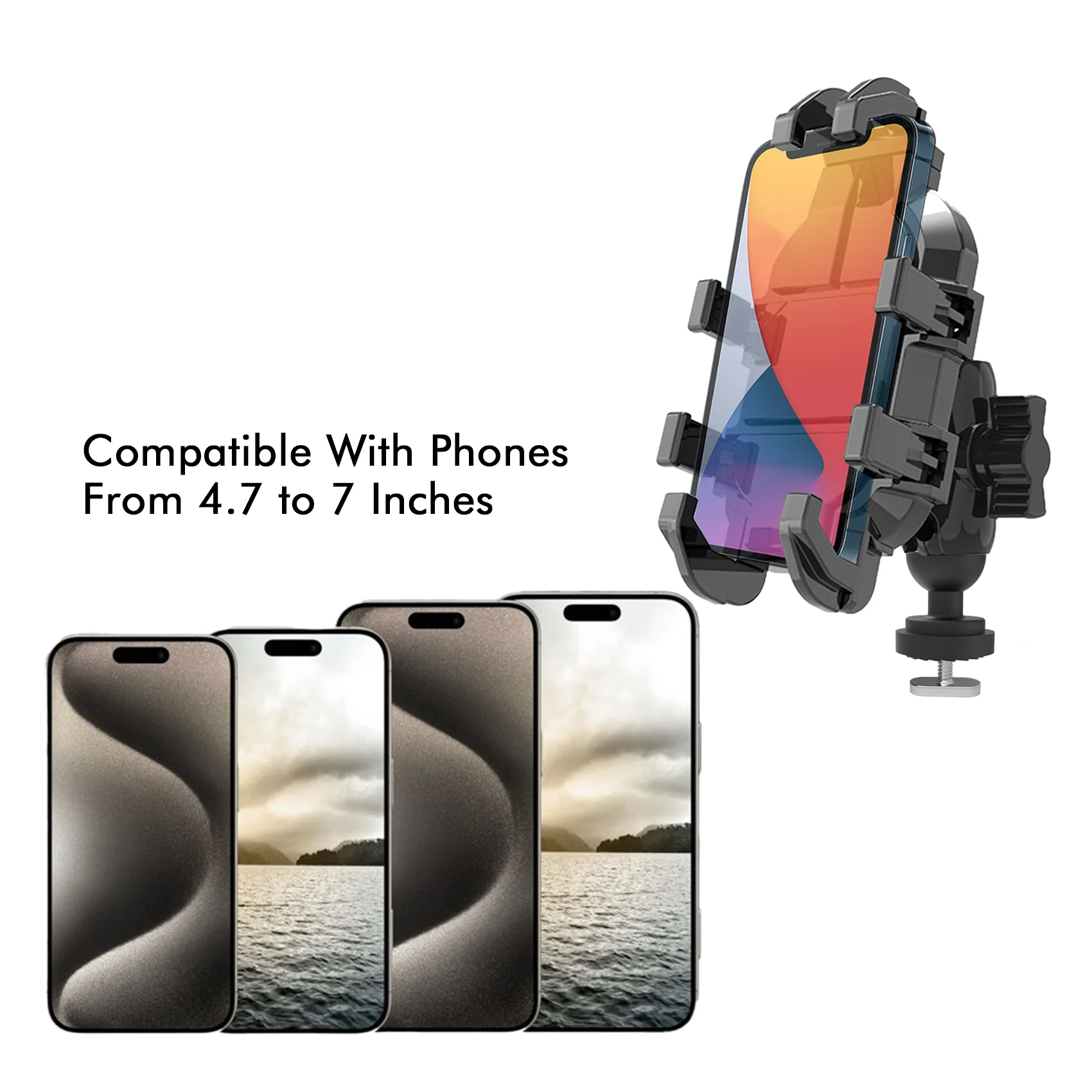 8-Claw Anti-Slip Kayak Phone Holder Mount 360° Adjustable for Kayak ...