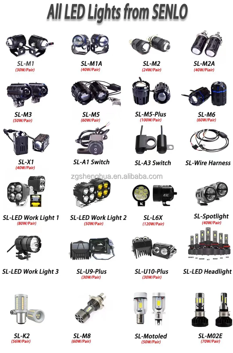 New Arrival Senlo Dual Colors Headlight M1 Mini Led Fog/driving Lights ...