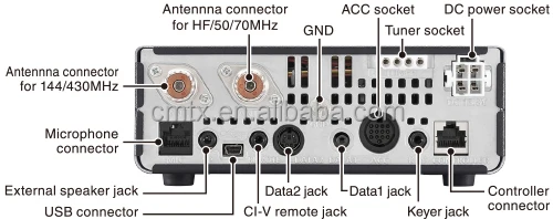 For ICOM IC-7100 Touch Car Shortwave Radio Multi-Band Full Mode UV+HF ...