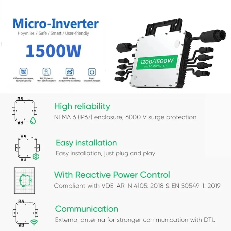 Hoymiles Hm 1500 Wechselrichter Hm-1200 Hm-800 Hm-1500 Hoymiles Hms ...