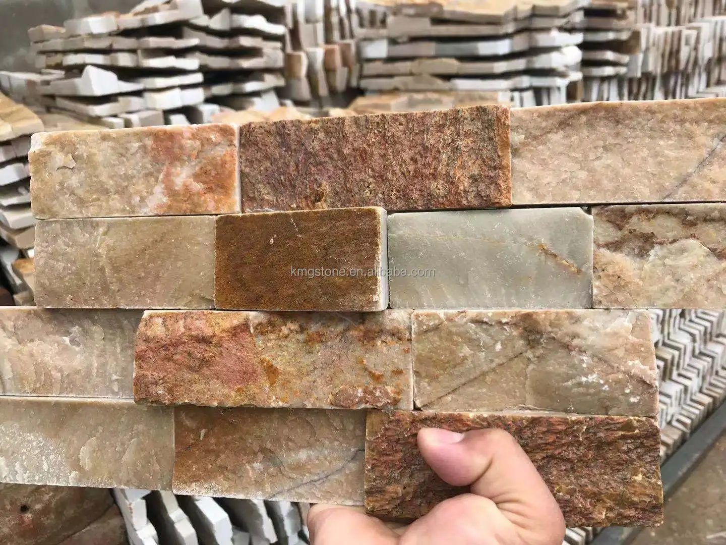 Natural Slate Stone Wall Panel Cladding Sand Culture Stone Veneer For ...