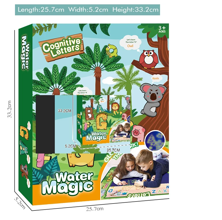 Kid Educational Reusable Glows Kids Toys Water Doodle Mat Coloring ...