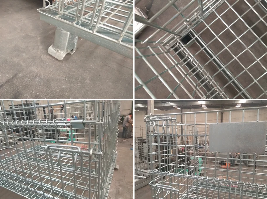 Wire Mesh Container / Stacking Metal Storage Cages| Alibaba.com