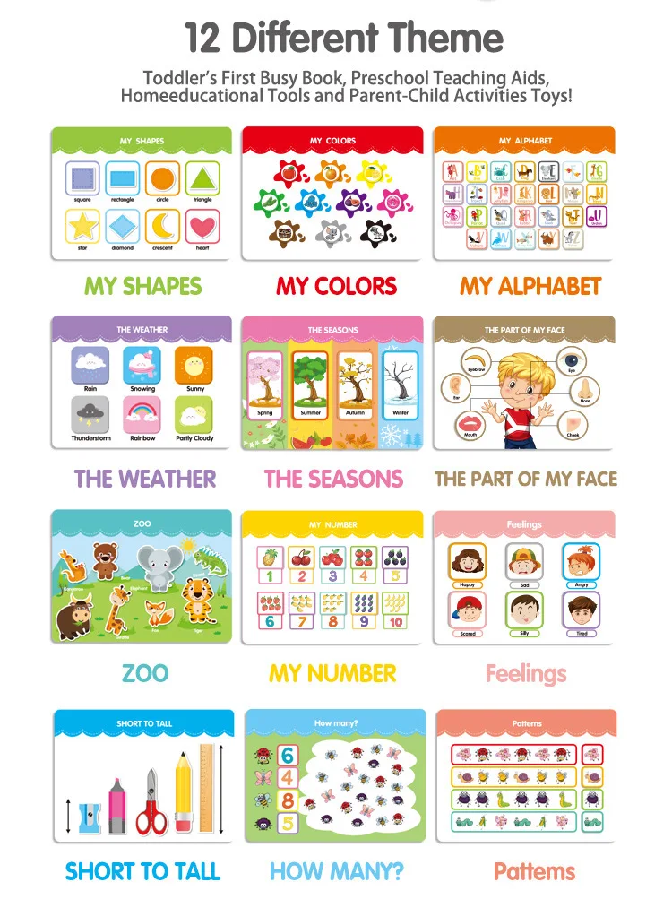 Custom Montessori Preschool Learning Activities Binder Books for Autism ...