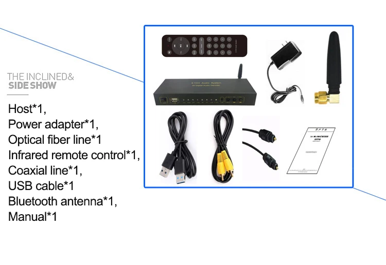 Decoder 5.1CH with Bluetooth Receiver for Home Theater Sound