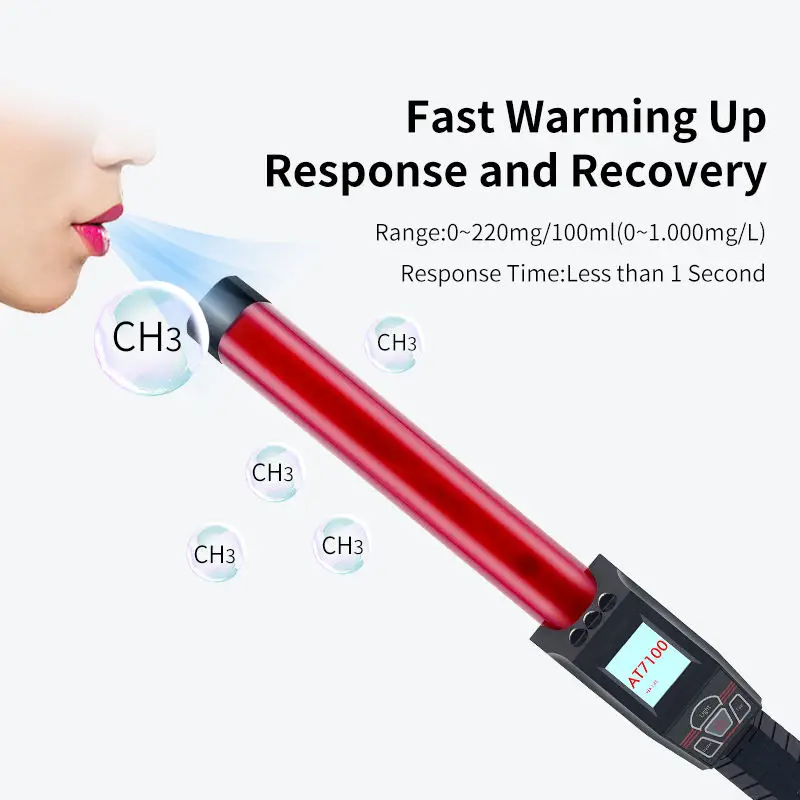 Contactless Portable Professional Fuel Cell Fast Rapid Breathalyzer Lcd ...