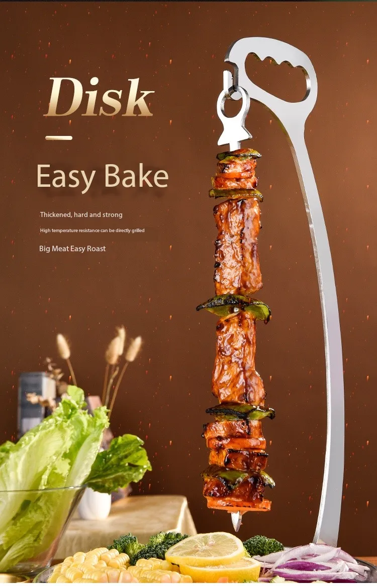 FTS Skewer Rack Barbecue Vertical Chicken Needles Kebab Metal Grill ...