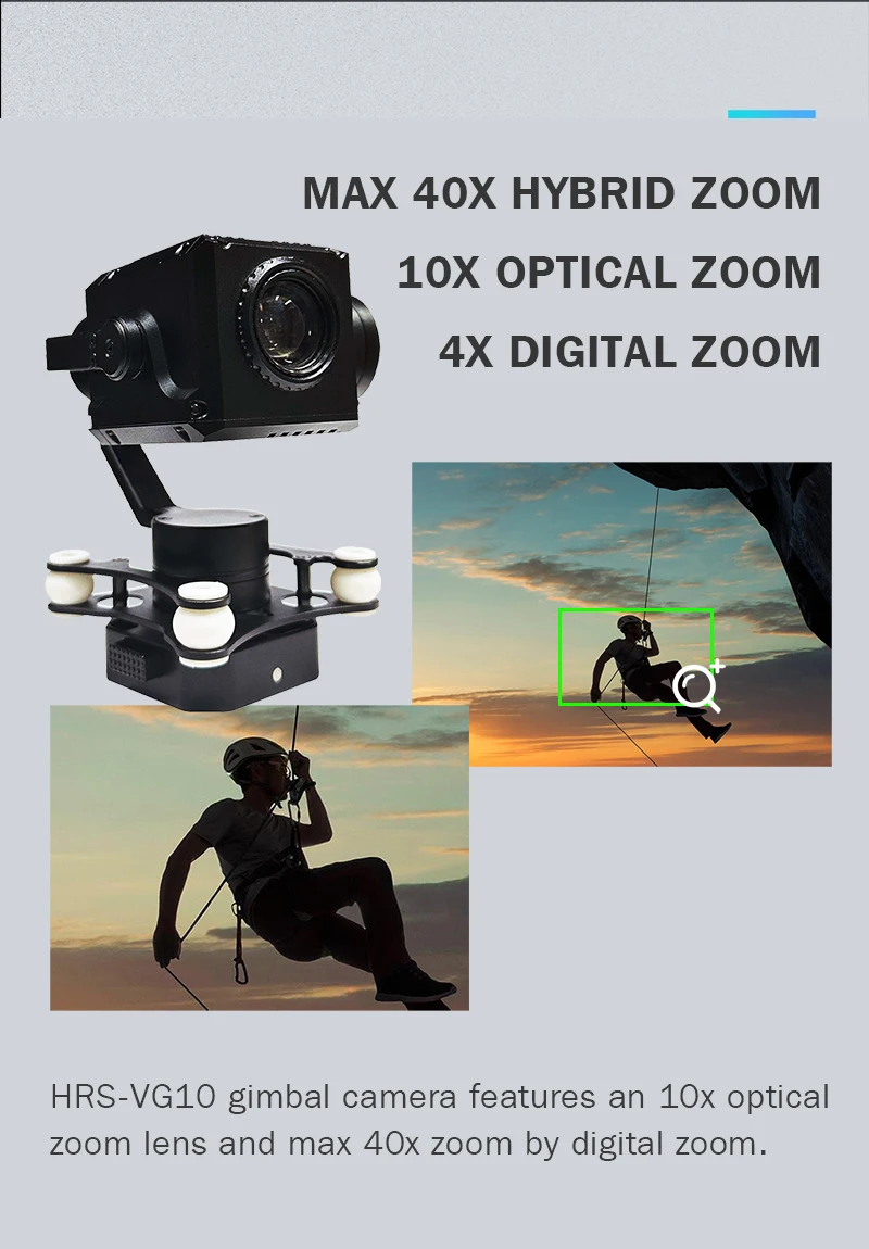 40x Hd Uav Hybrid Zoom Gimbal Camera With 3-axis Stabilizer Presion ...