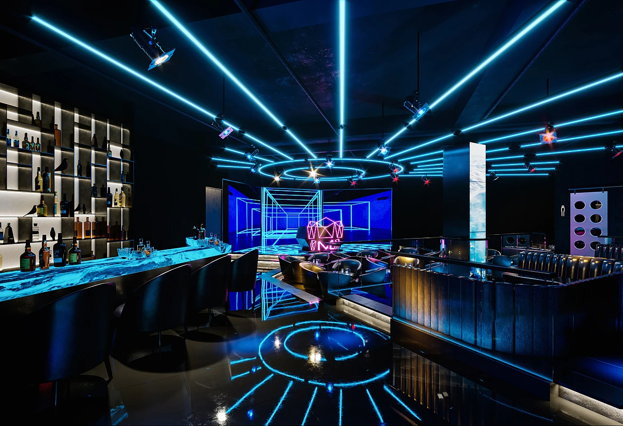 Custom LED Music Bar Counter Design Commercial Nightclub Furniture ...