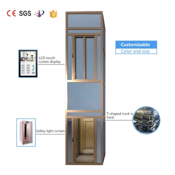 Automatic Home Mini Four Post Cabin Lift Residential Lift Passenger ...