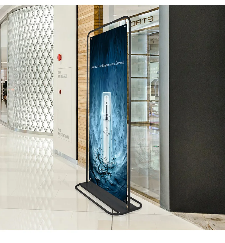 Supermarket Top Quality Banner Display Rack Door Shape Banner Stand for ...