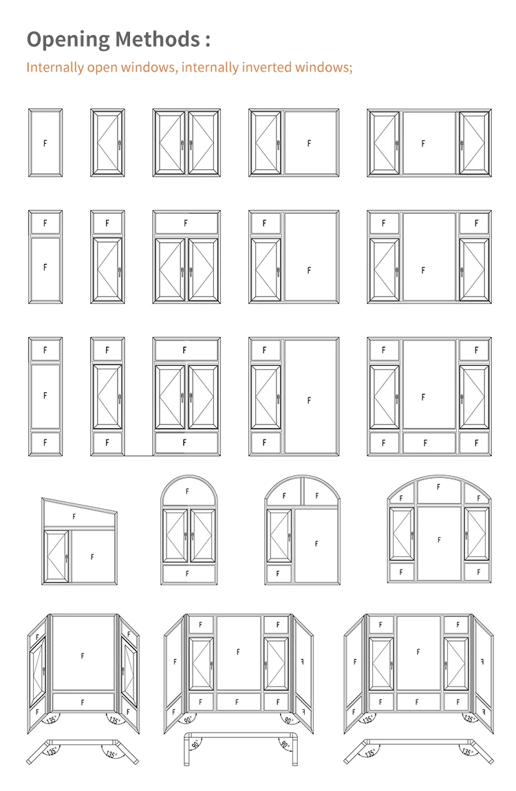 Aluminum Casement Windows For Villa Balcony Turn Tilt Design With ...